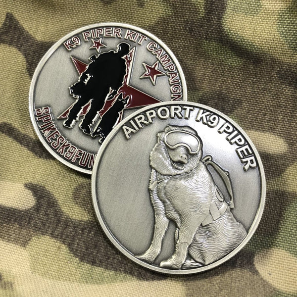 K9 Piper Kit Campaign Challenge Coin - Spike's K9 Fund